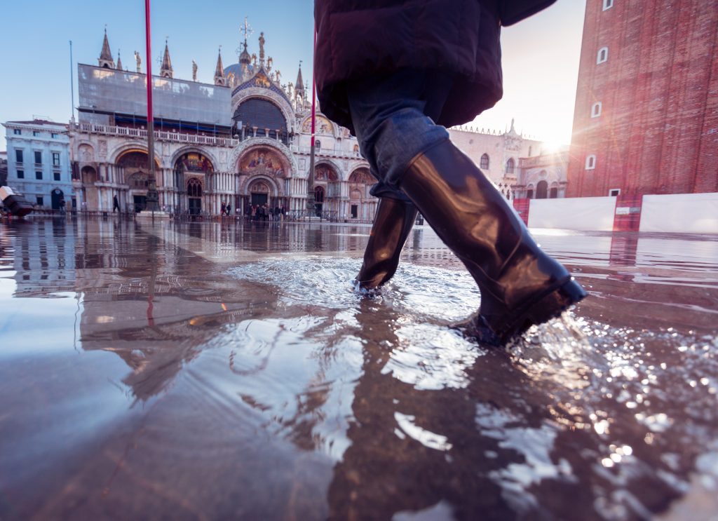 Venice is Sinking as the Sea Level Rises