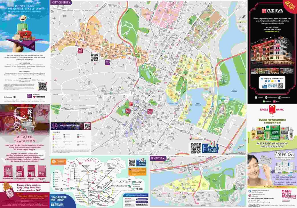 Singapore Map 新加坡旅游地图