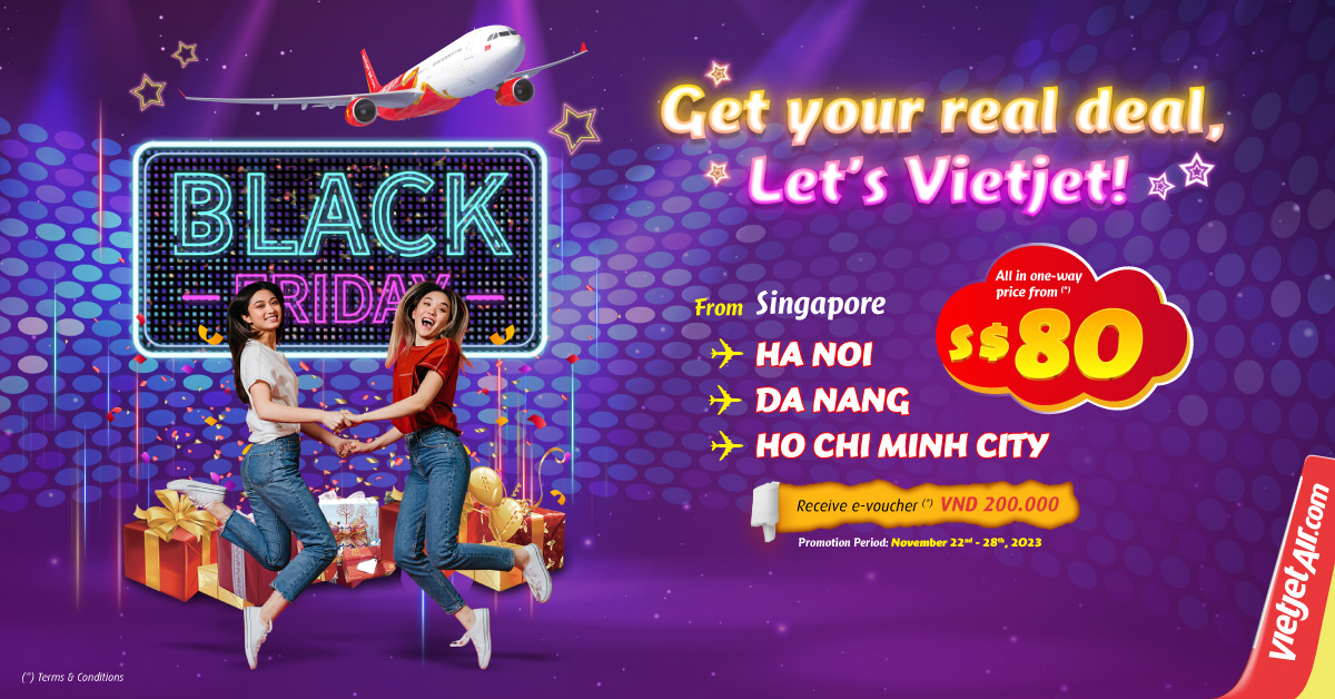 Vietjet Air Is Offering $80 One-Way Air Ticket From Now Till 28 Nov