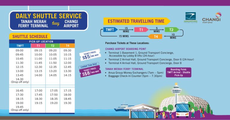 How to Get from Tanah Merah Ferry Terminal to Changi Airport (Shuttle ...