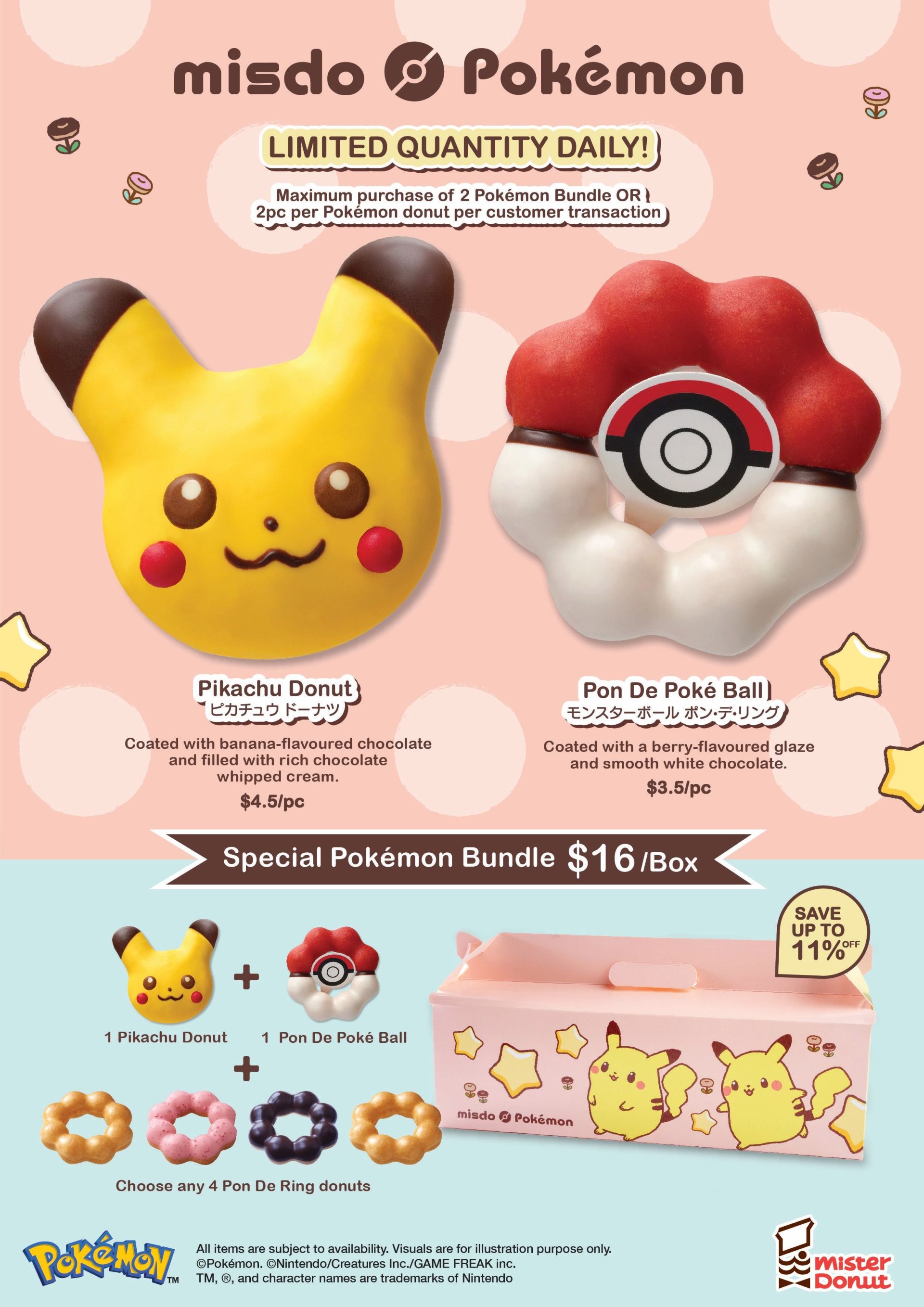 Gotta Eat 'Em All! Mister Donut x Pokémon Limited Time Collab, Special ...