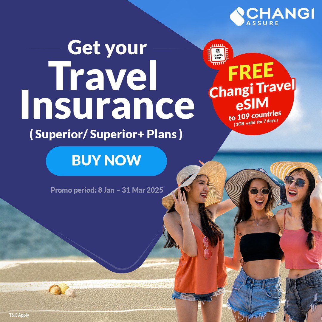 Going Overseas? ChangiAssure Now Gives You FREE eSIM with Travel Insurance!